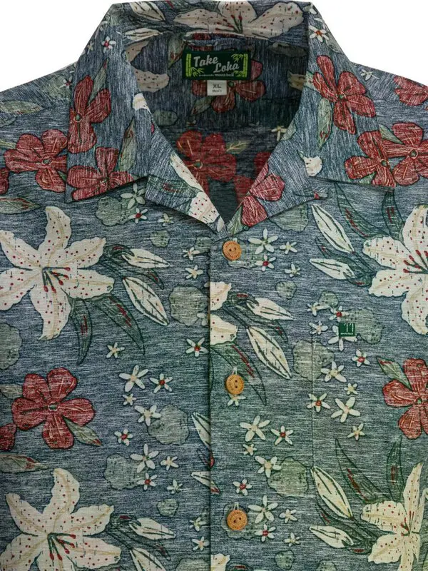 MONTBELL Floral Button Shirt - Blue