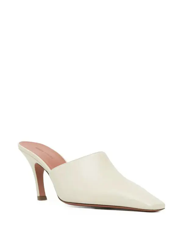 Amina Muaddi 80mm Jamie Mules - Neutrals