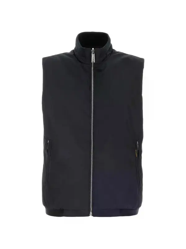 MOORER Zip Sleeveless Gilet - Blue