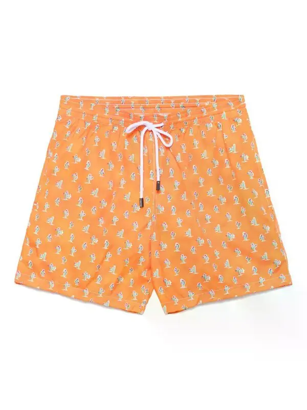 BARBA NAPOLI Printed Swim Shorts