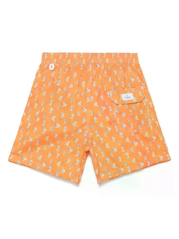 BARBA NAPOLI Printed Swim Shorts