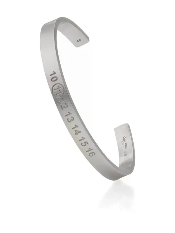 MAISON MARGIELA Number Reference Cuff Bracelet - Silver