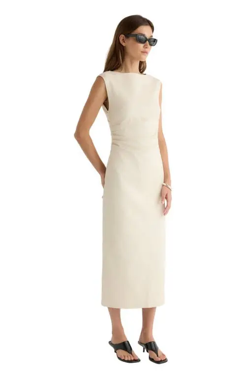 Modern Citizen Cotton Twill Boat Neck Dress