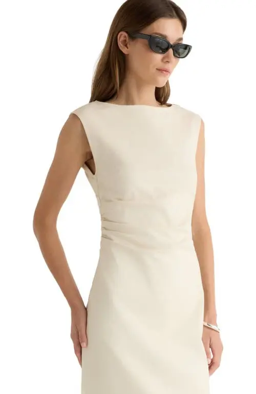 Modern Citizen Cotton Twill Boat Neck Dress
