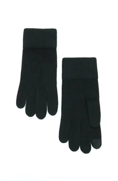Portolano Cashmere Tech Gloves - Black