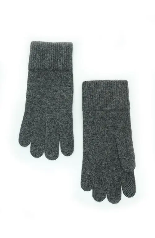 Portolano Cashmere Tech Gloves - Medium Grey