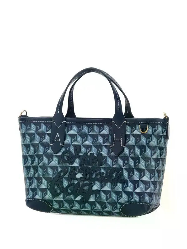 ANYA HINDMARCH Geometric-motif Tote Bag - Blue