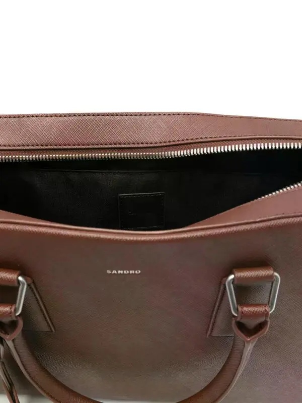 Sandro Top Handle Laptop Bag - Brown
