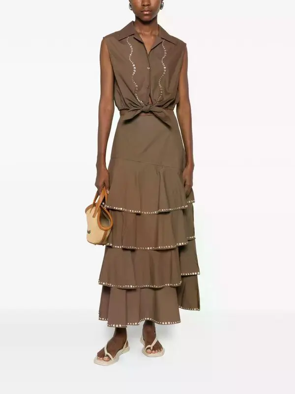 Sandro Midi Crystal-embellished A-line Skirt