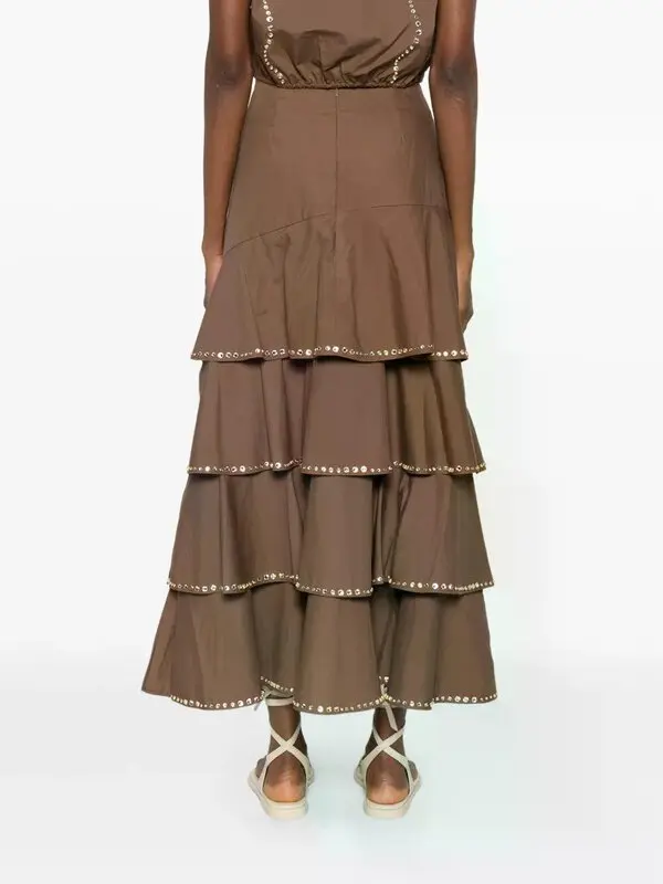 Sandro Midi Crystal-embellished A-line Skirt