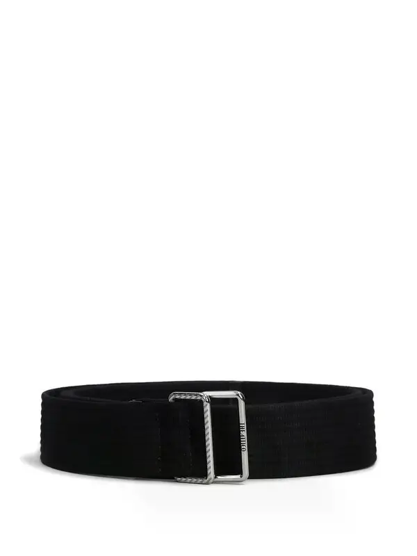 Attico Engraved Logo Buckle Belt - Black