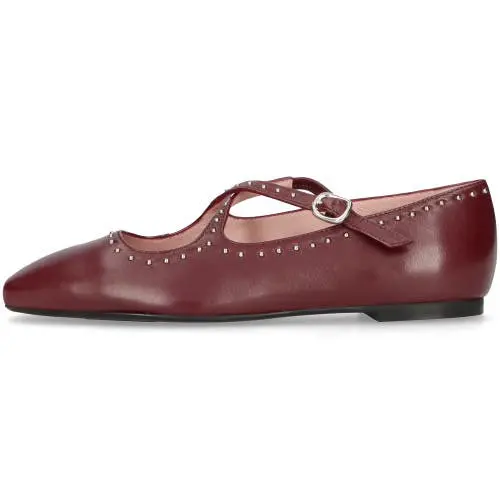 Pretty Ballerinas Criss Cross Mary Jane - Burgundy