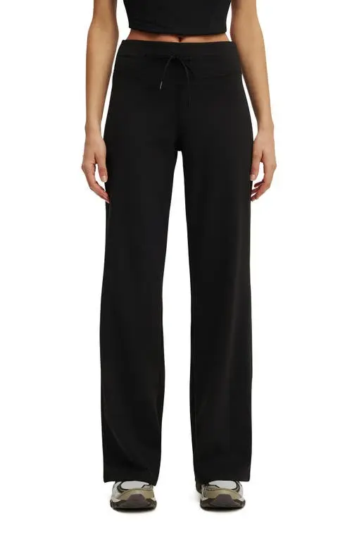 Cotton:on Active Ultra Soft Tie Front Wide Leg Pant - Black