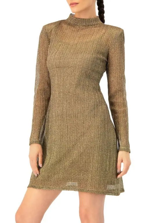 IVONNE Short A-line Long Sleeve Dress