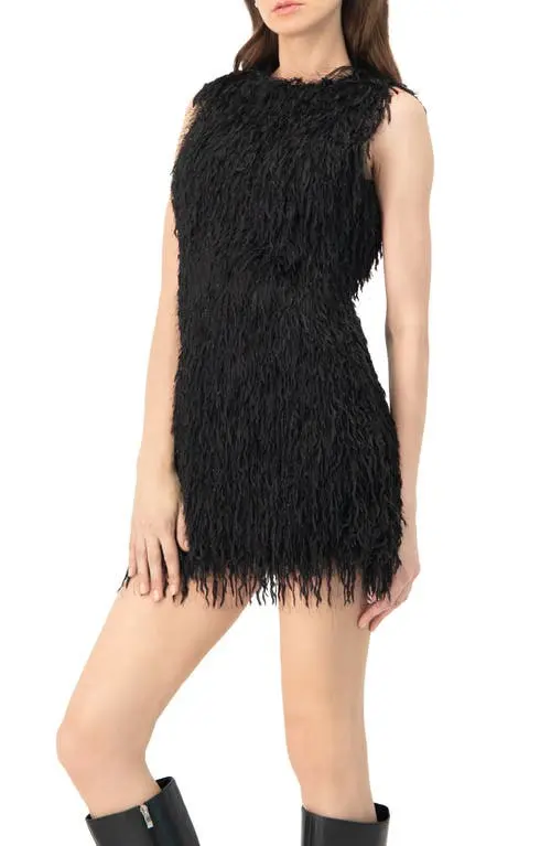 IVONNE Sleeveless Round Neck Mini Dress