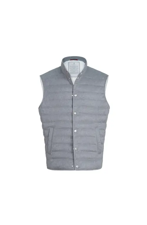 Brunello Cucinelli Cashmere Flannel Down Jacket - Grey