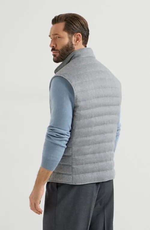 Brunello Cucinelli Cashmere Flannel Down Jacket - Grey