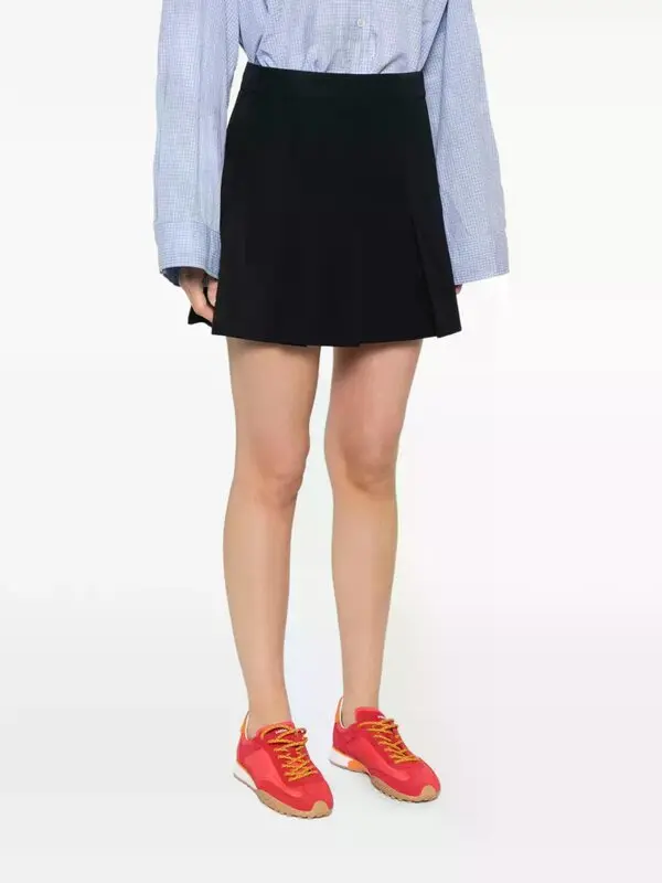 A.p.c. Pleated Mini Skirt - Blue