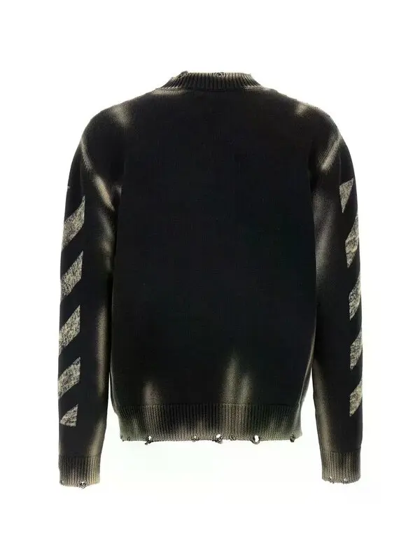 Off-White Diag Arr Corrosion Crew-neck Sweater - Black