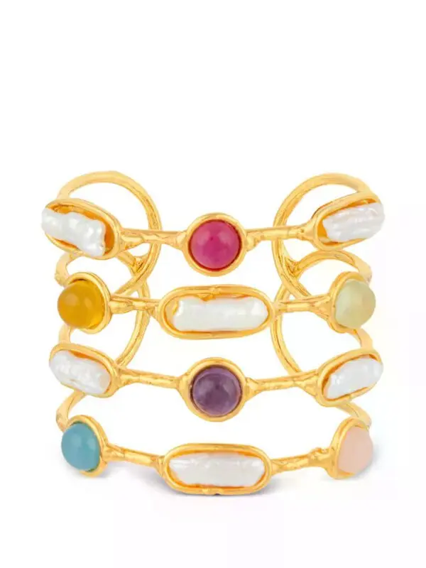 Sylvia Toledano Grace Pearl Cuff Bracelet - Gold
