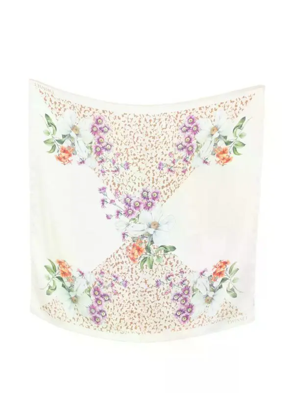 TWINSET Floral-print Scarf - Neutrals