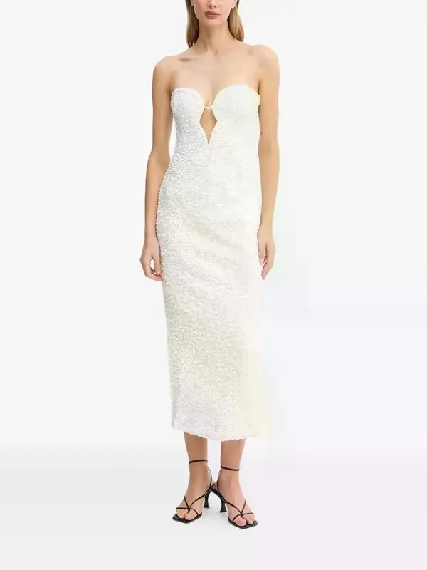 Bardot Cut-out Midi Dress - White