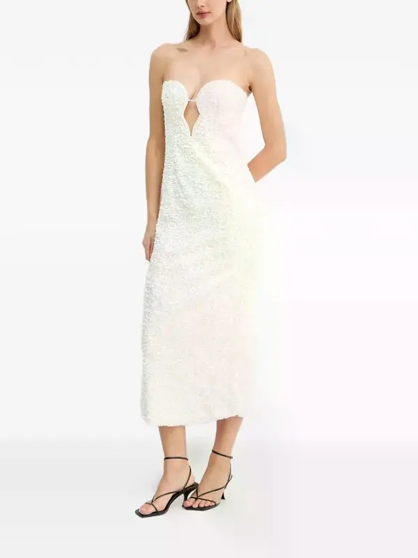 Bardot Cut-out Midi Dress - White