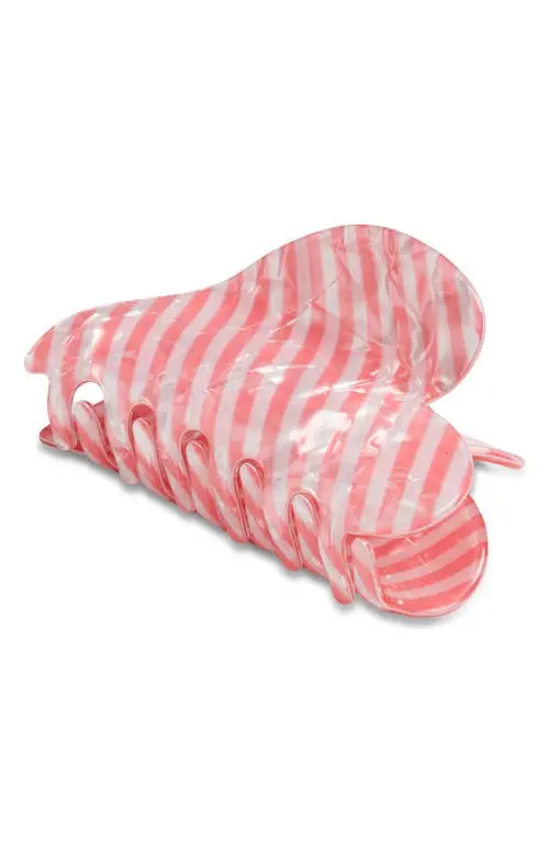 Chelsea28 Heart Stripe Claw Clip - Pink Multi