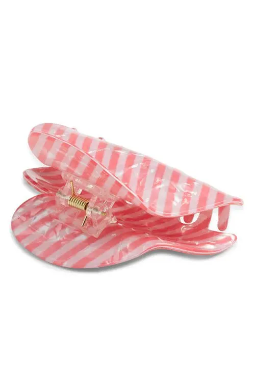 Chelsea28 Heart Stripe Claw Clip - Pink Multi