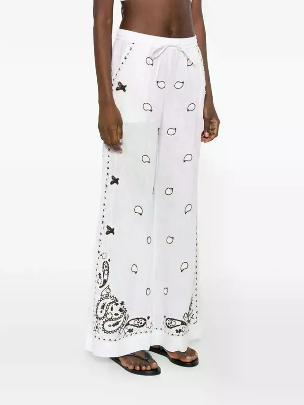 P.a.r.o.s.h Embroidered Wide-leg Trousers