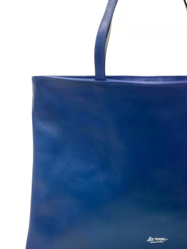 LA ROSE Zip Fastening Tote Bag - Blue