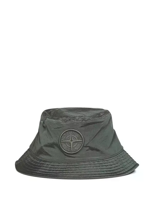 Stone Island Logo-patch Bucket Hat - Grey