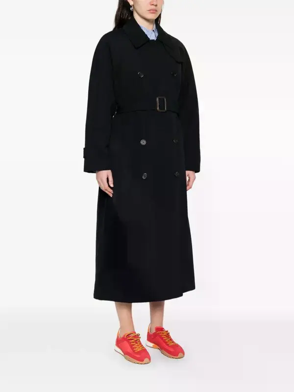 A.p.c. Belted Double-breasted Trench Coat - Blue