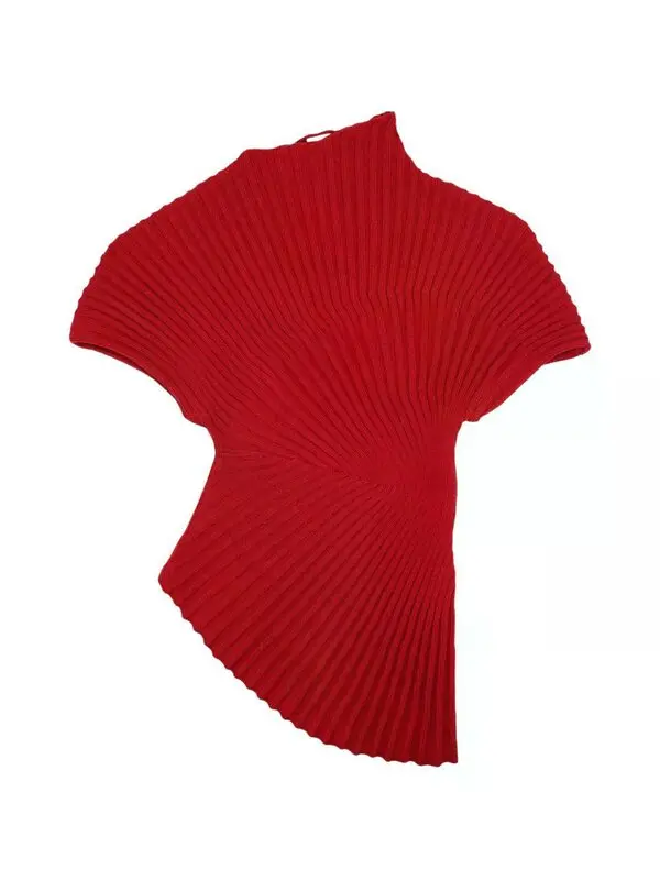 Cult Gaia Annemie Ribbed Top - Red