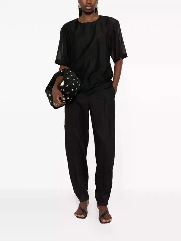 THELATEST Dean Short-sleeve Blouse - Black