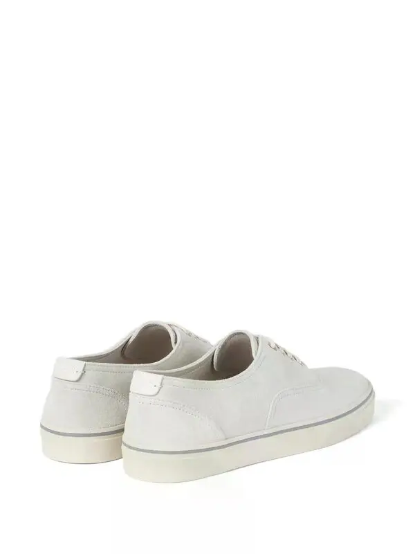 Brunello Cucinelli Suede Low Top Sneakers - Neutrals