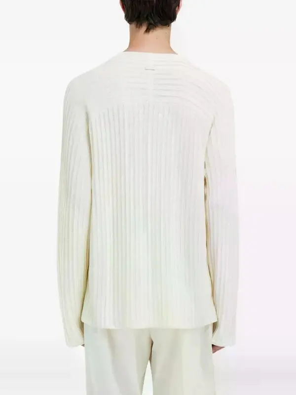 FERRAGAMO V-neck Ribbed Knit Sweater