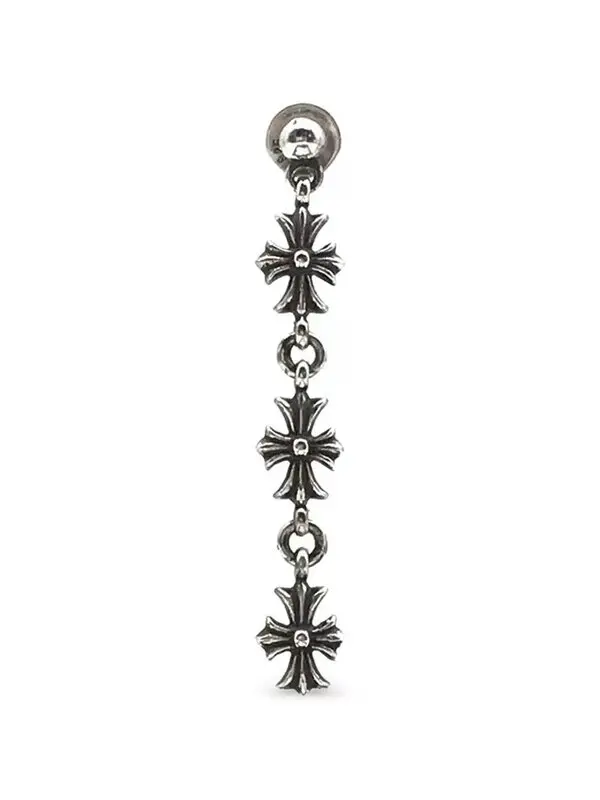 Chrome Hearts Tiny E Plus 3 Drop Earring - Silver