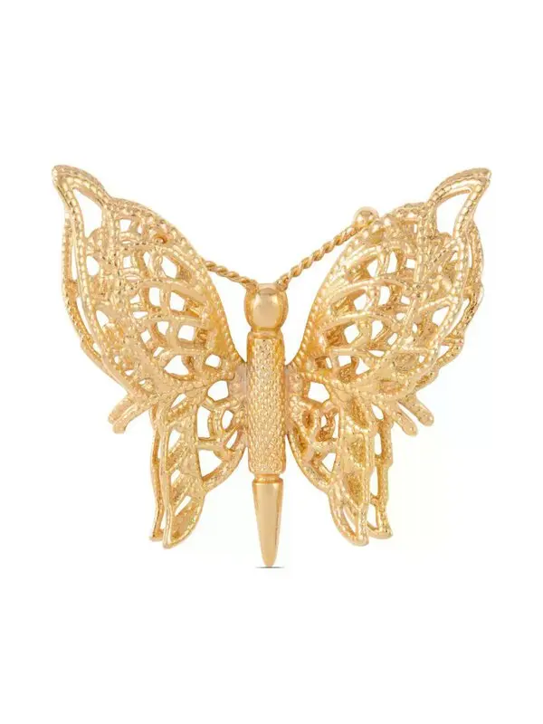 SUSAN CAPLAN 1970s Monet Butterfly Brooch - Gold