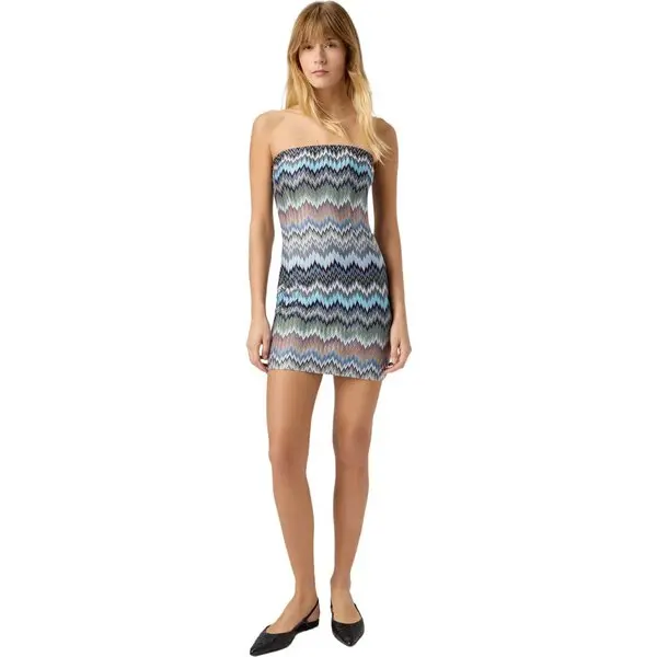 Missoni Viscose Chevron Snake Motif Mini Dress - Multicoloured