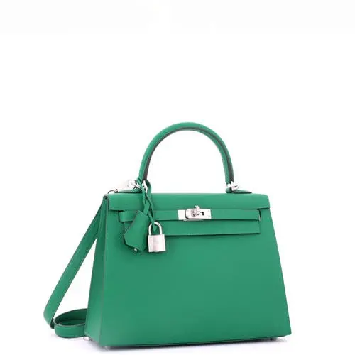 Hermès Kelly Handbag Green Epsom 25