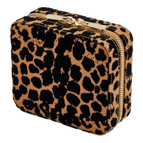 Wolf Savanna Leopard Print Jewelry Zip Case