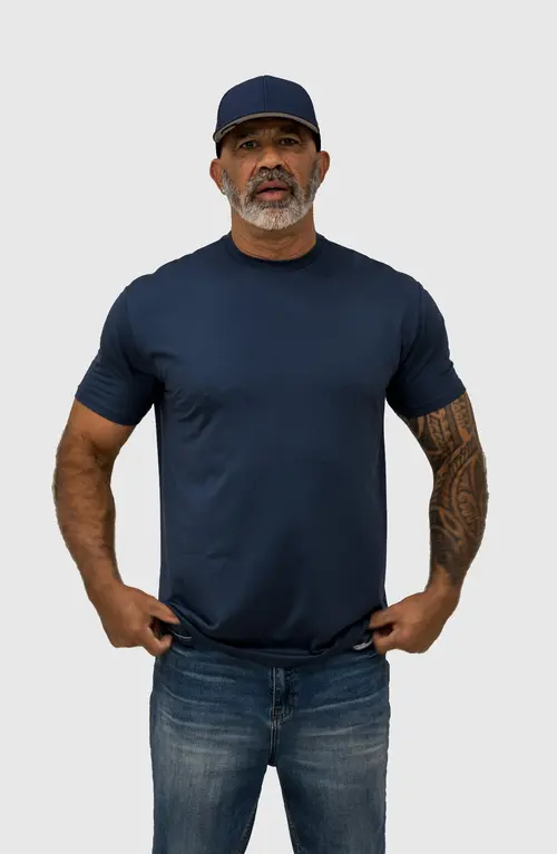 EPIC FITS Active Tech Crew Neck T-shirt - Slate Blue