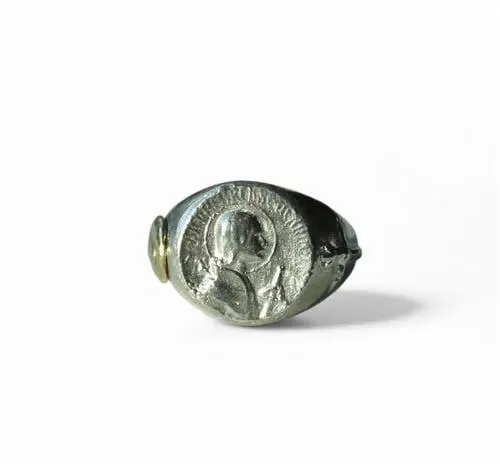 SAINT VAGABOND Joan Of Arc Signet Ring - Sterling Silver With Brass