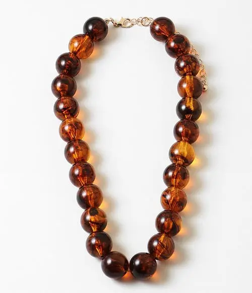 ERIN MCDERMOTT JEWELRY Amber Waves Beaded Necklace - Brown