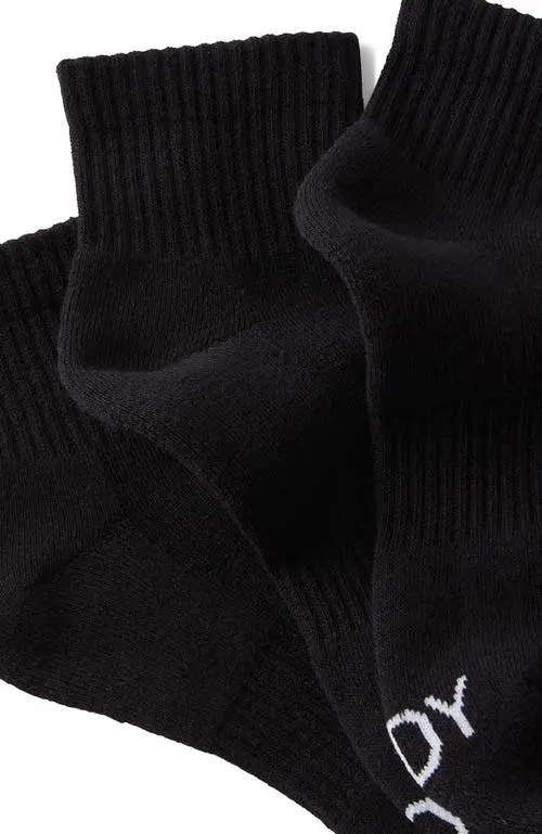 Cotton:on Active Quarter Crew Socks 3-pack - Black