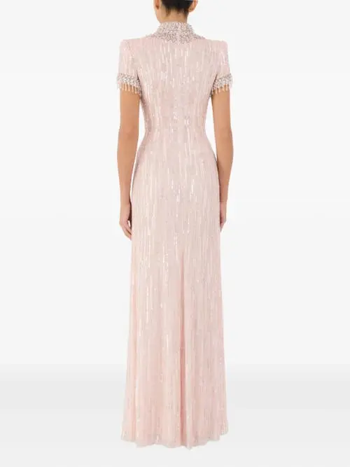 Jenny Packham Madeleine Beaded Maxi Gown - Fox Coral
