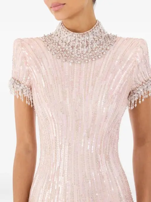 Jenny Packham Madeleine Beaded Maxi Gown - Fox Coral