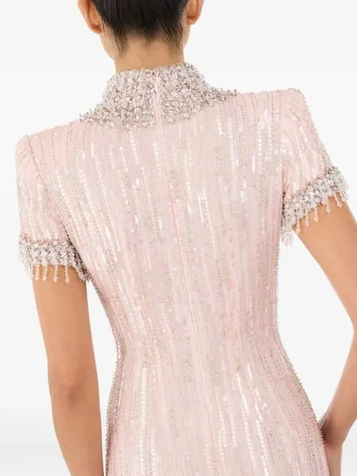 Jenny Packham Madeleine Beaded Maxi Gown - Fox Coral