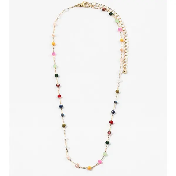 ERIN MCDERMOTT JEWELRY Isabel Gemstone Beaded Chain Necklace - Gold